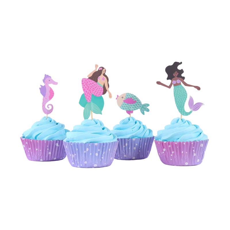 Set Topper cupcakes Sirène PME dès 9,29 € | Cake Délice – Pro & Pas...