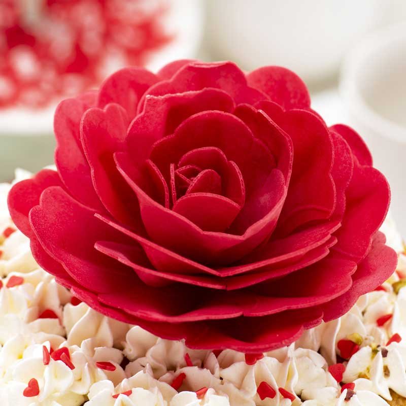 Rose en azyme Rouge 12.5 cm dès 8,49 € | Cake Délice – Pro & Pas Cher