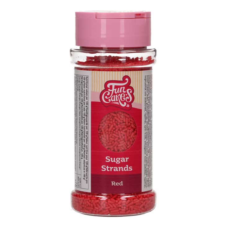 Brins de sucre Rouge 80g FunCakes à 3,39