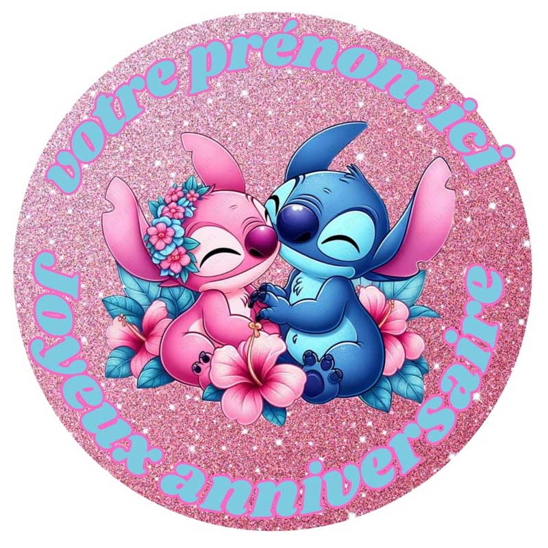 Disque Comestible déco gâteaux Stitch 20cm Disney dès 7,99 € | Cake...