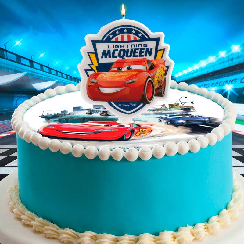 Bougie Flash McQueen – Cars Disney•Pixar | Décoration d’anniversair...